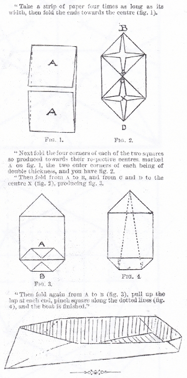 David Mitchell's Origami Heaven - History - The Blunt Ended Boat / Canoe